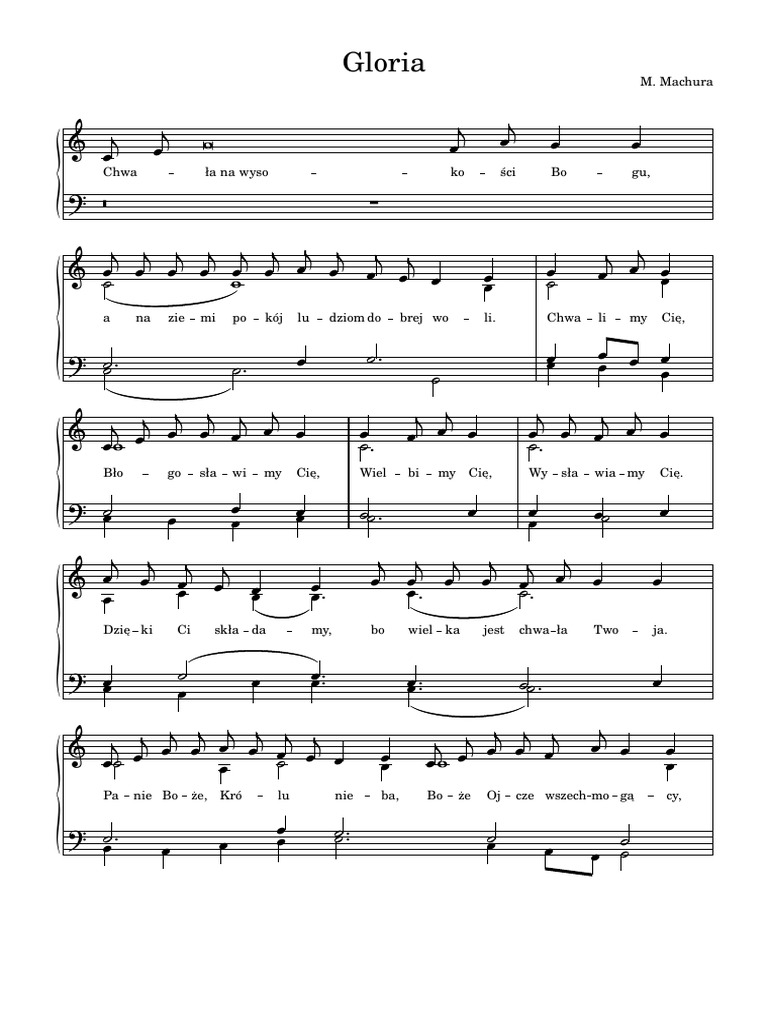 Gloria - M. Machura | PDF