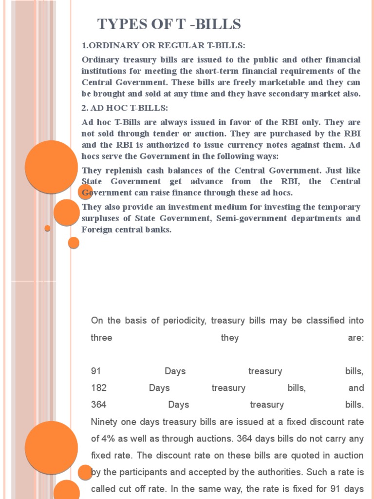Types of T - Bills | PDF | United States Treasury Security | Reserve ...