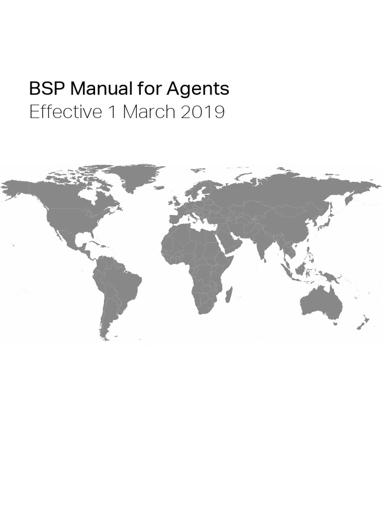 BSP Manual For Agents | PDF | Credit Card | Debit Card