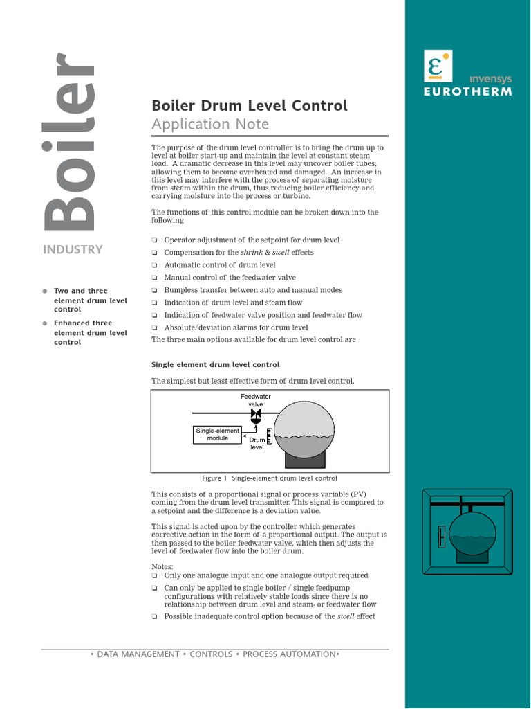 Boiler Drum Level Control: Application Note | Download Free PDF | Boiler | Automation