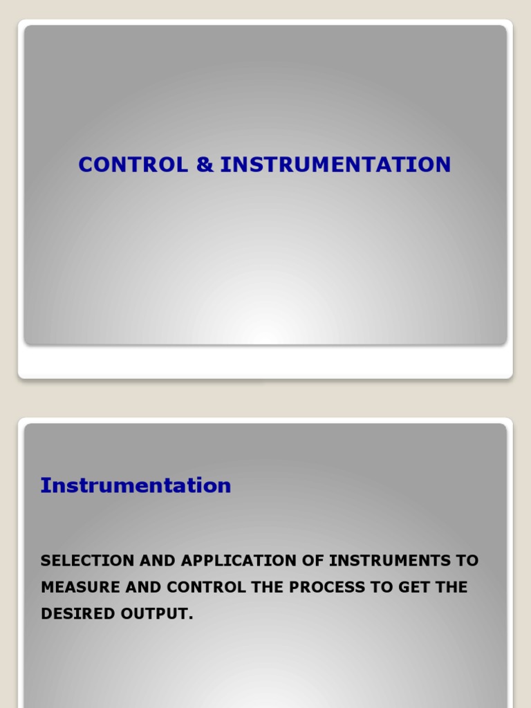 Control & Instrumentation | PDF | Instrumentation | Boiler