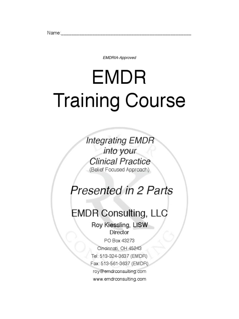 EMDR Training-Manual 249pags | PDF | Eye Movement Desensitization And ...