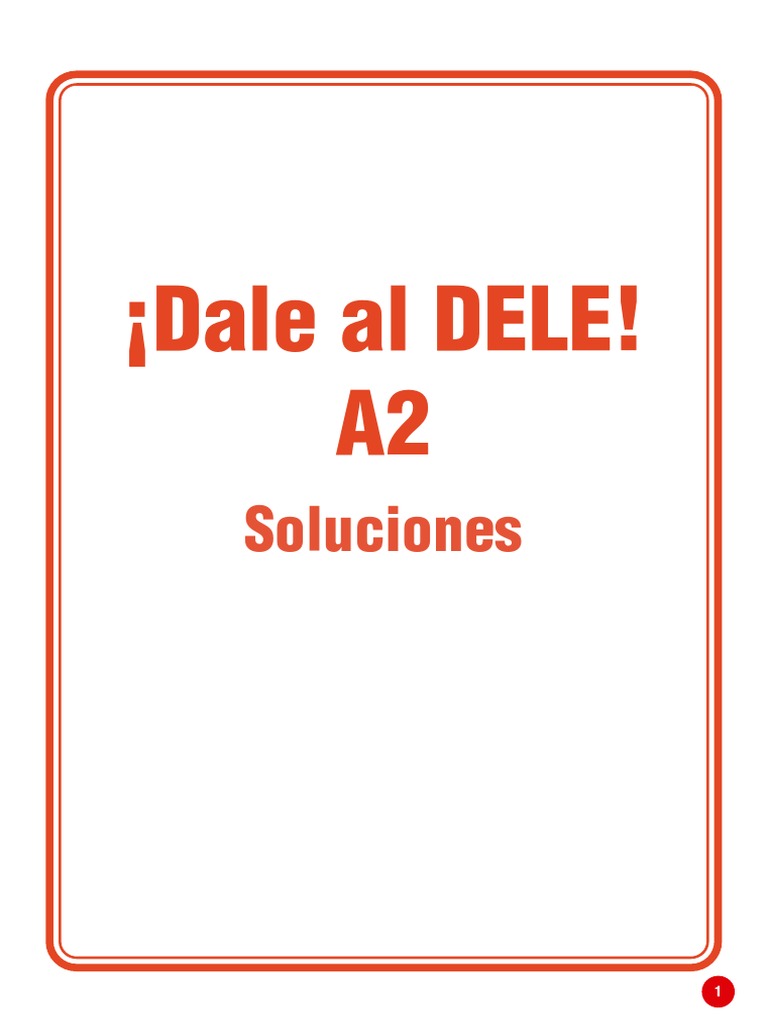 Soluciones DELE A2 | PDF