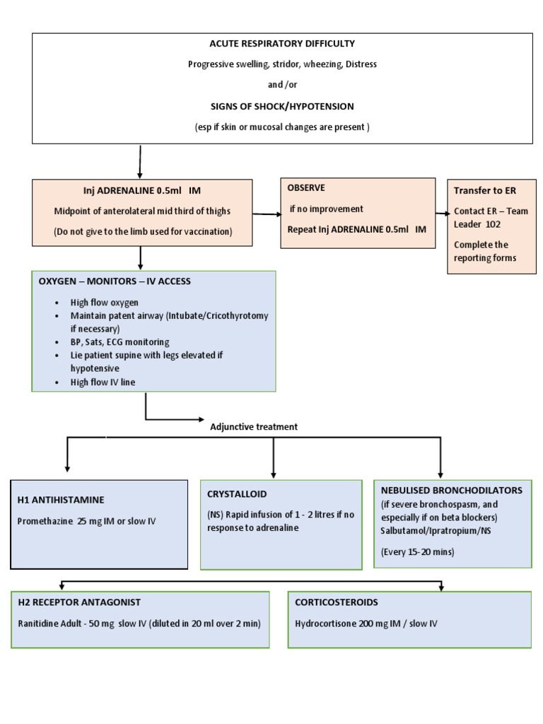 Anaphylaxis Flow Chart2 | PDF