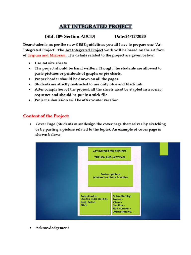 Art Integrated Project | PDF