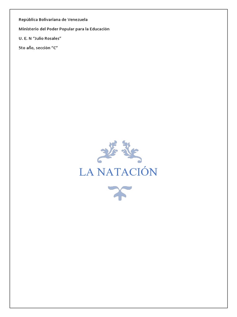 Resumen de La Historia de La Natación | PDF | Natación (deporte) | Nadando