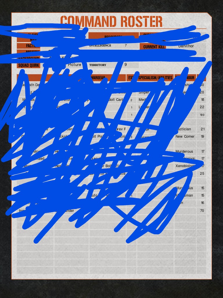 Kill Team - Fillable Command Roster - Gunplayeaeaeae | PDF ...