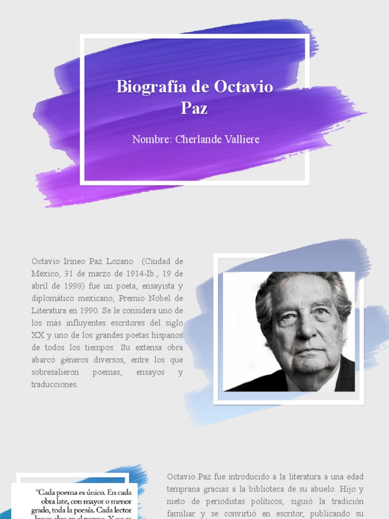 Biografía de Octavio Paz | PDF