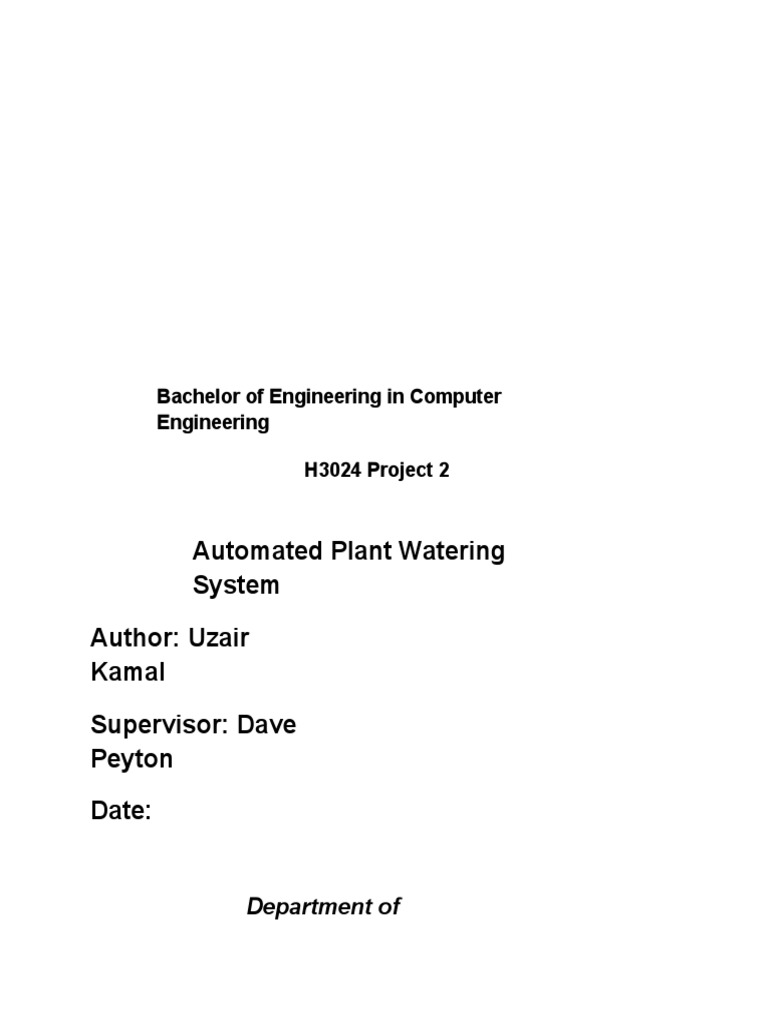 Automatic Plant Watering Irrigation System Circuit Code PDF | PDF ...