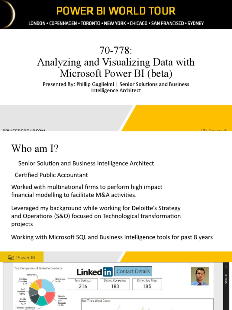 Guidance PowerBI Certification 70-778 | PDF | Microsoft Sql Server | Databases