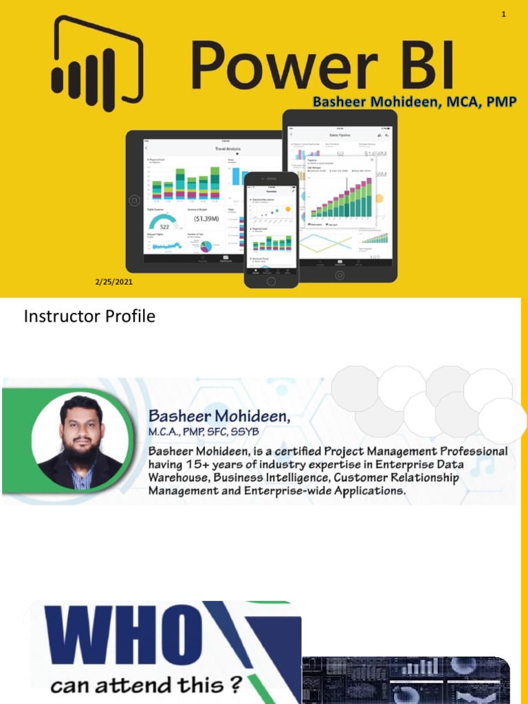 Power BI Course Profile | PDF | Scatter Plot | Learning