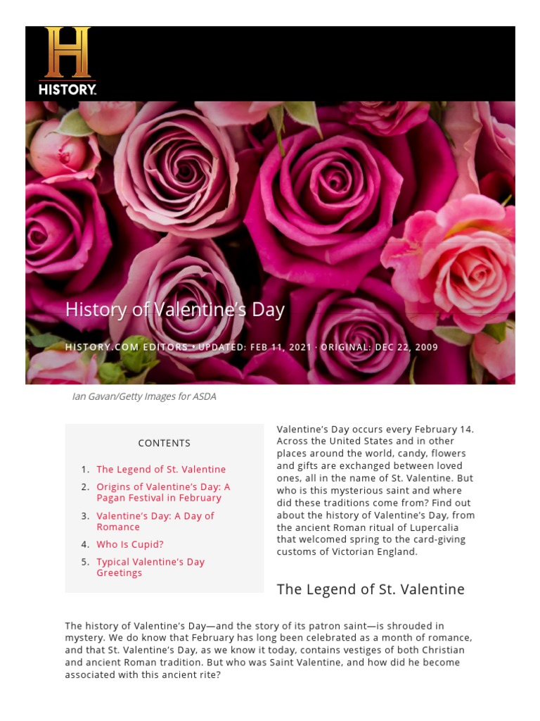 A Comprehensive Look at the History and Origins of Valentine's Day ...