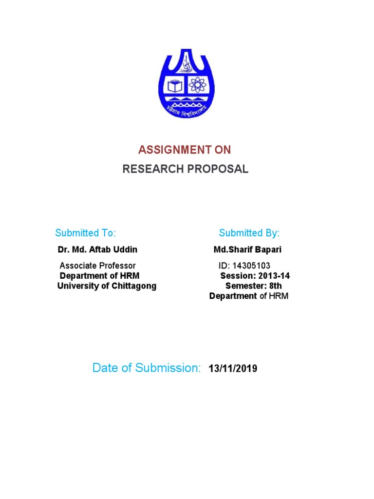 Front Page Research Proposal | PDF