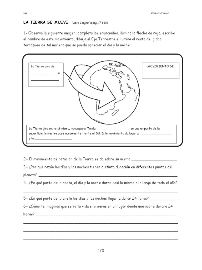 5.cuaderno de Trabajo Geografía 5 Grado | PDF | Tierra | Mapa