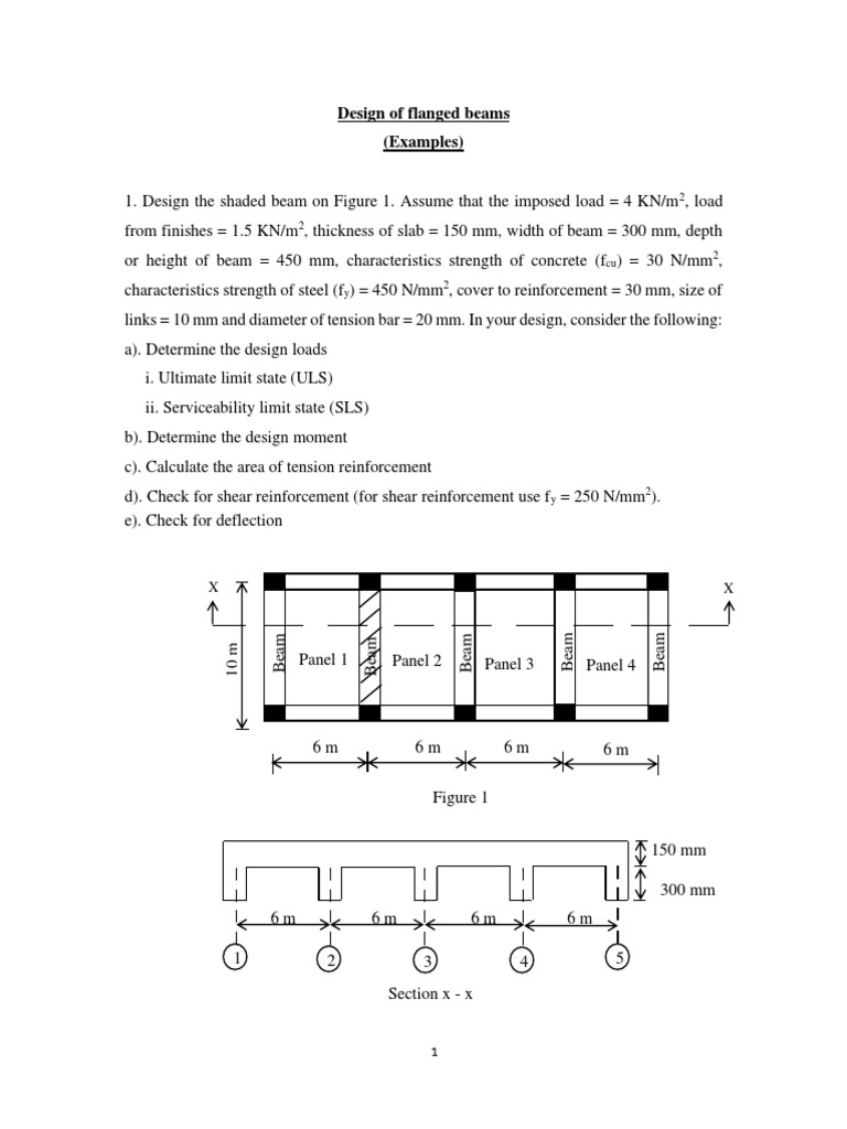 Flanged Beam Design Calculations | PDF | Beam (Structure) | Building ...