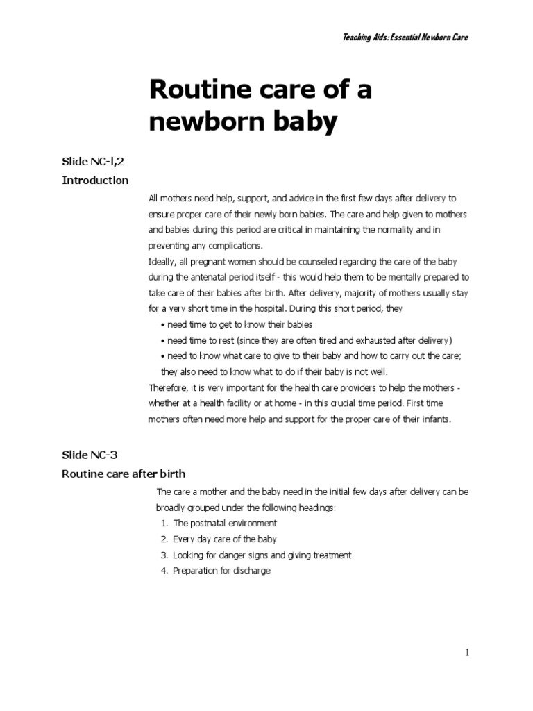 Essential Newborn Care Guide | PDF | Breastfeeding | Infants