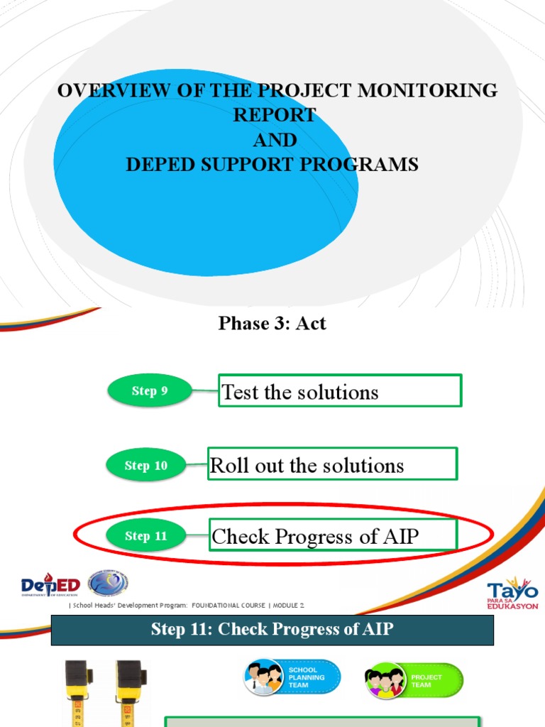 Project Monitoring Report for DepEd Programs | PDF | Literacy | Teachers
