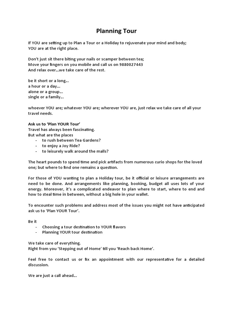 Planning Tour: Ask Us To Plan YOUR Tour' | Download Free PDF | South India