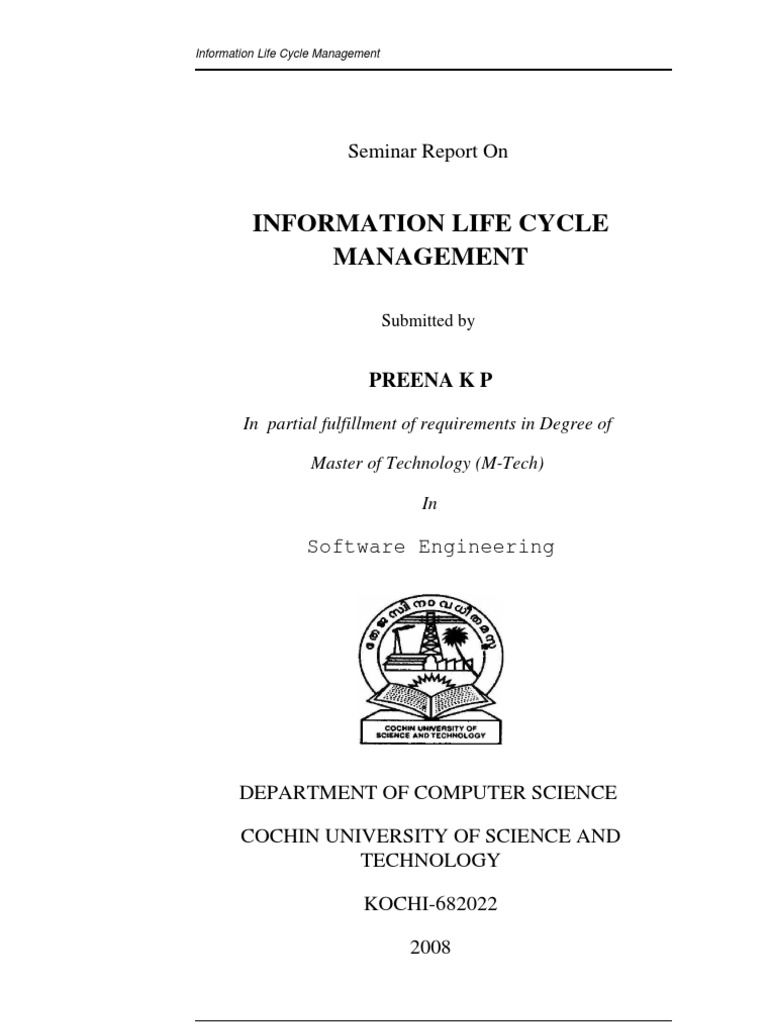 Information Life Cycle Management | PDF | Value At Risk | Computer Data ...