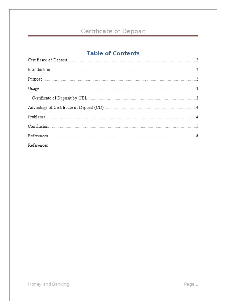Understanding Certificate of Deposits: A Comprehensive Guide to CD ...