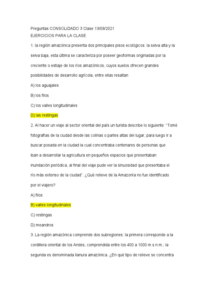Preguntas Consolidado Semana 13 | PDF | Fondo del mar | Agua