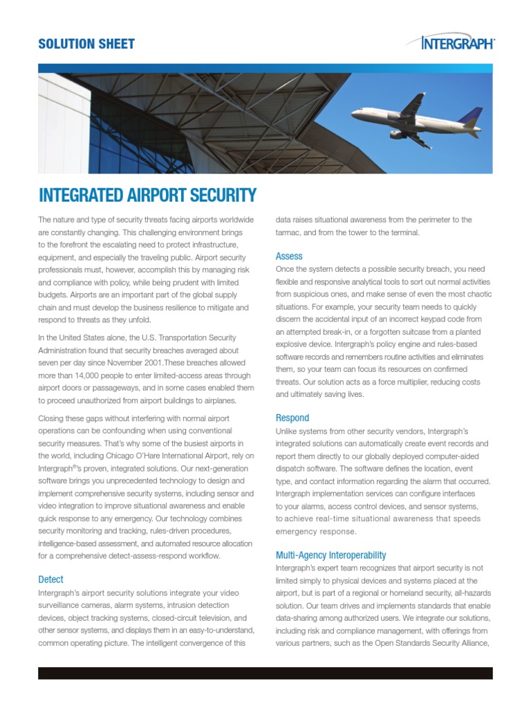 Integrated Airport Security - Solution Sheet | Download Free PDF ...