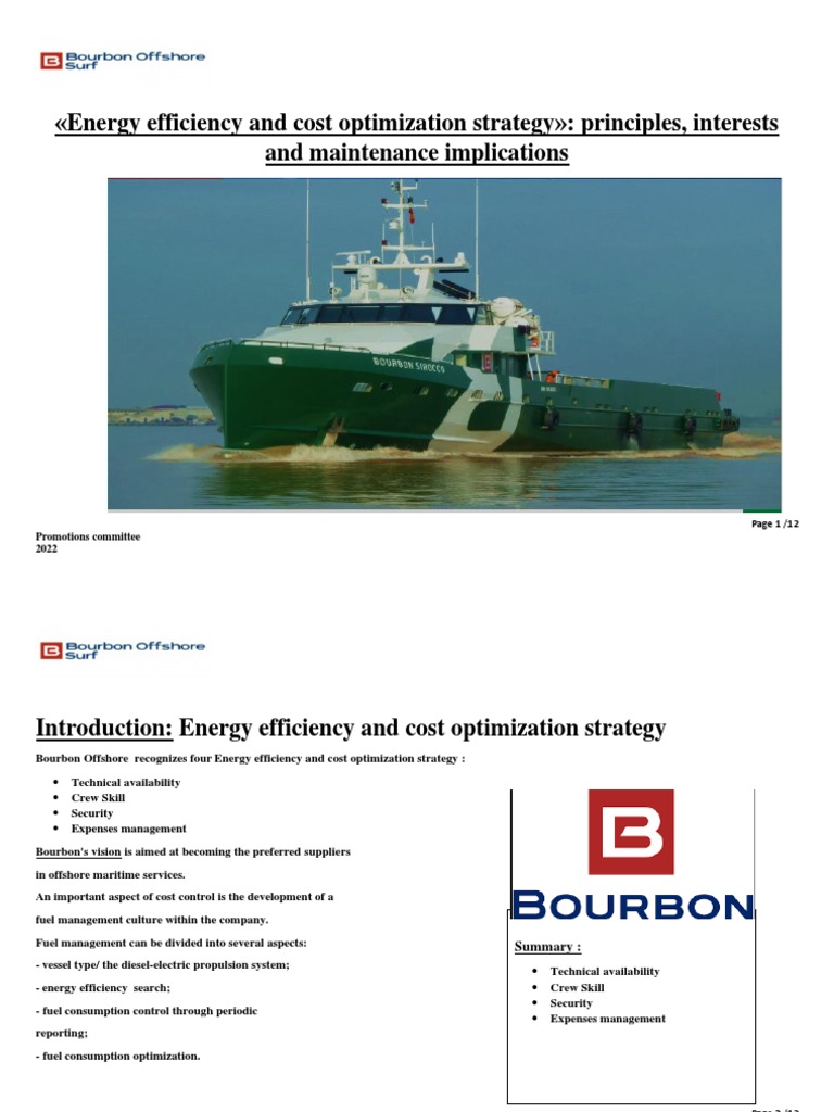 Energy Efficiency and Cost Optimization Strategy | PDF | Engines ...