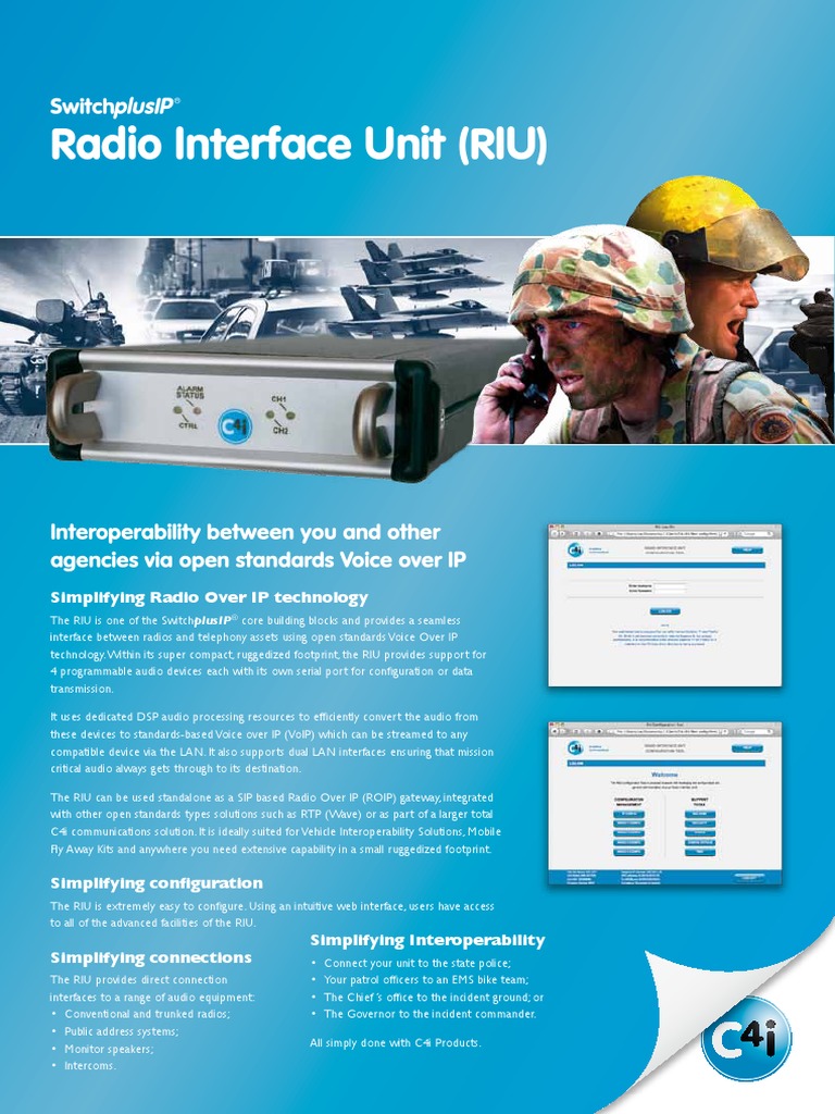 Radio Interface Unit (Riu) : Switch Plusip | PDF | Voice Over Ip ...