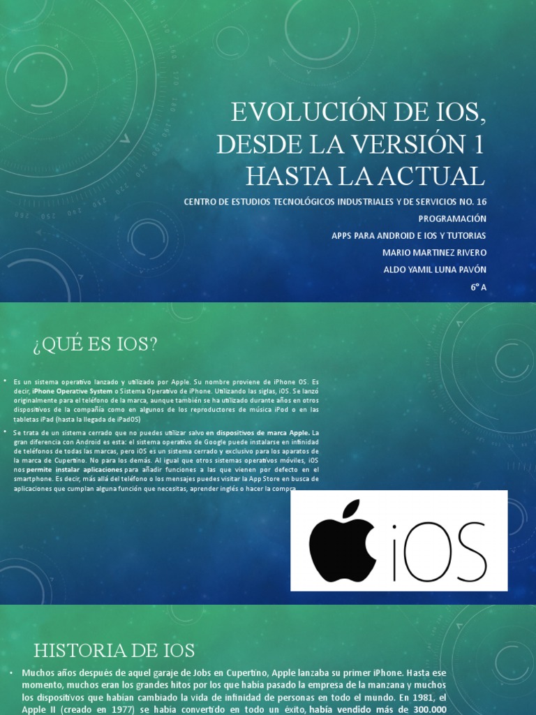 Evolución de IOS, Desde La Versión 1 Hasta La Actual | PDF | Ios | Yo ...