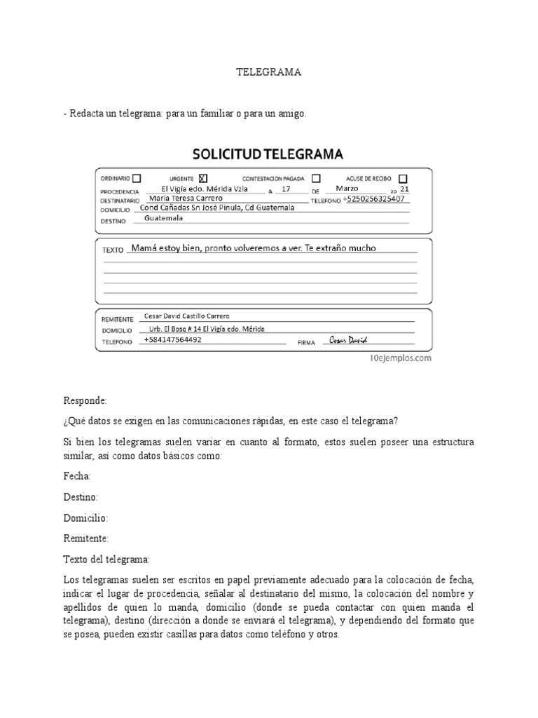 El TELEGRAMA. | PDF