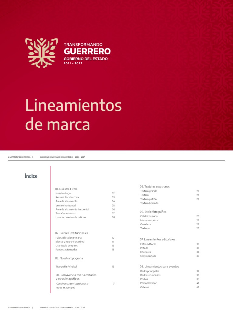 Lineamientos de Marca - Gobierno Del Estado de Guerrero - 1 | PDF ...
