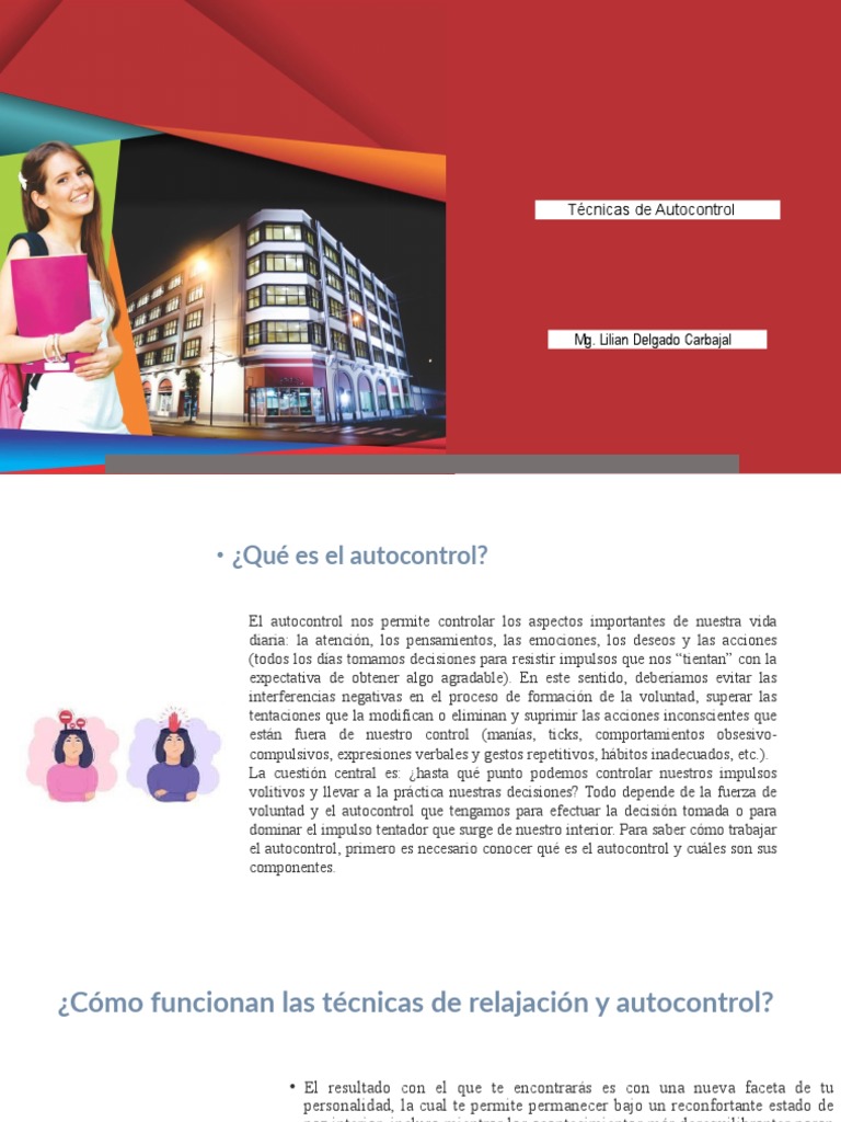 Técnicas de Autocontrol | PDF | Las emociones | Ansiedad