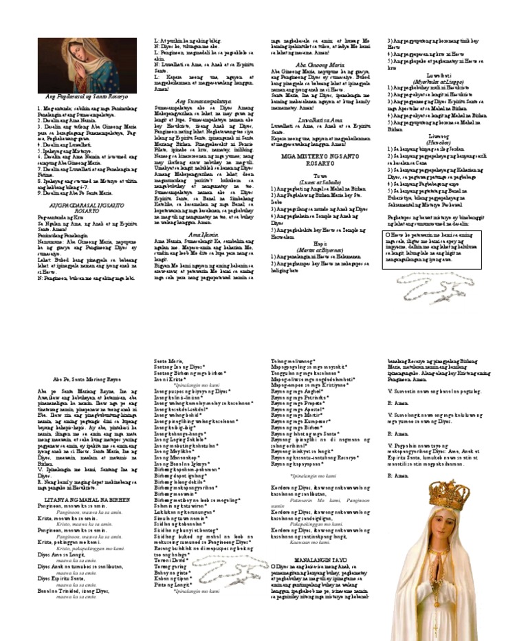 Ang Pagdarasal NG Santo Rosaryo | PDF