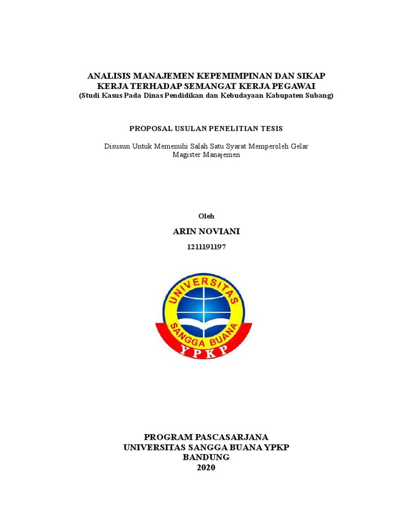 Proposal Penelitian - Arin | PDF | Bisnis | Pengembangan Diri