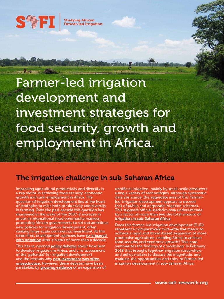 Farmer-Led Irrigation in Africa | PDF | Food Security | Irrigation