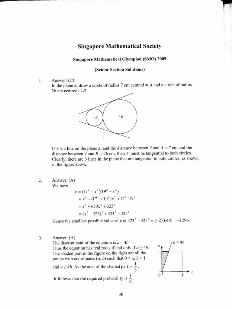 SMO 2009 Senior Solution | PDF