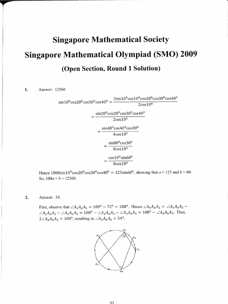 SMO 2009 Open Solution | PDF