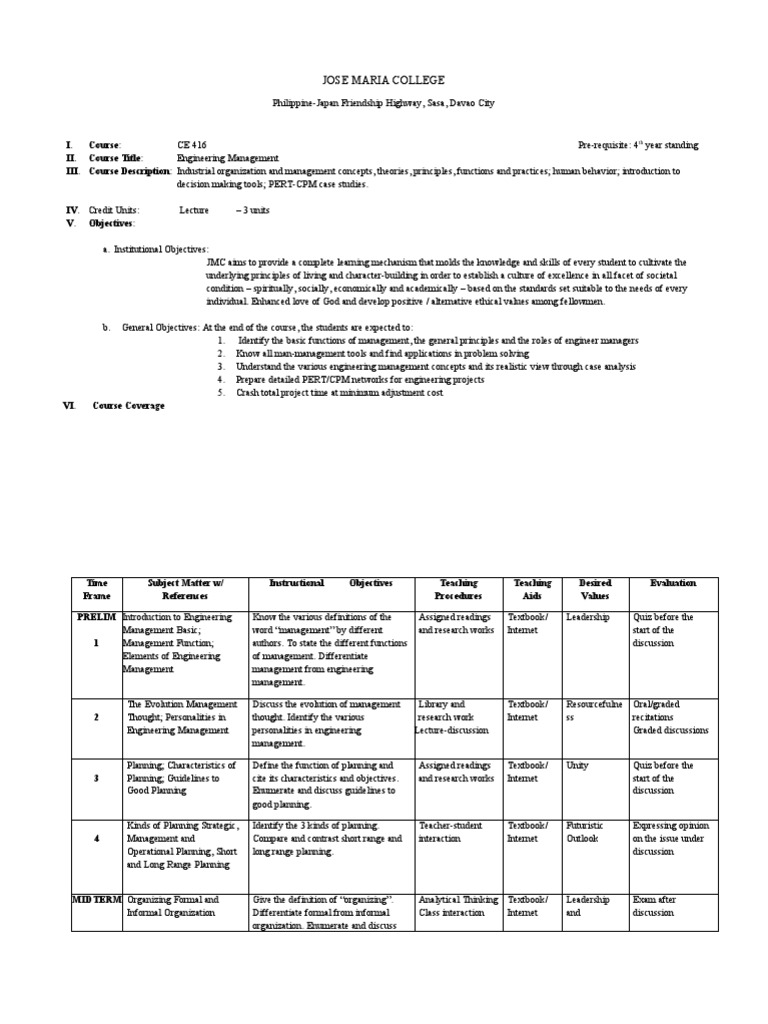 Engineering Management | PDF | Decision Making | Engineering
