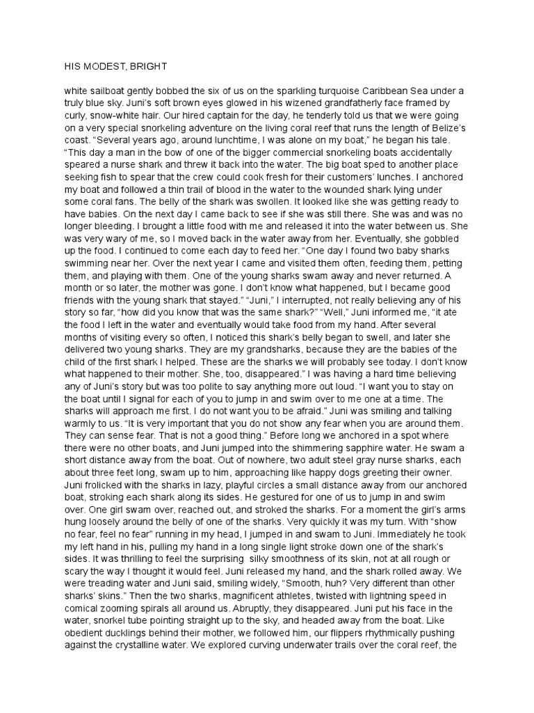 Swimming With Sharks | PDF | Sharks