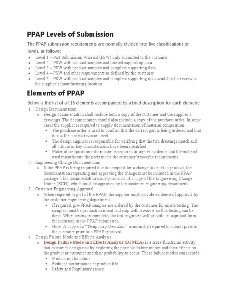 PPAP Submission Guide | PDF | Verification And Validation | Business ...