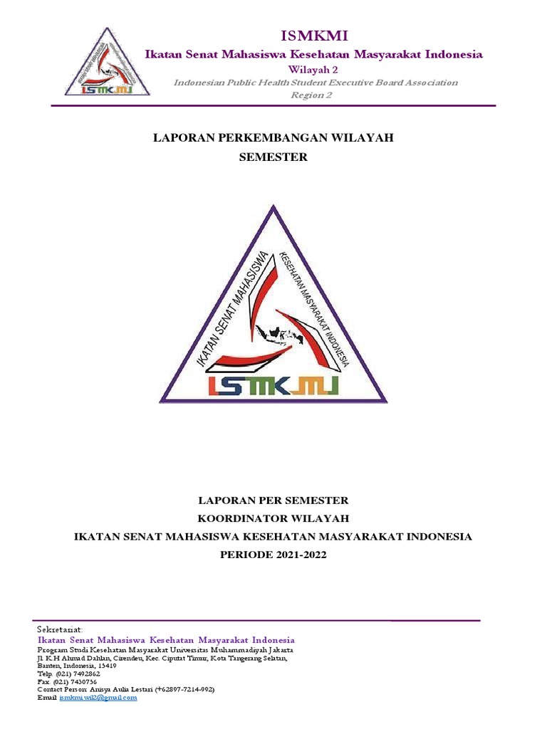 Laporan Perkembangan ISMKMI Wilayah 2 | PDF