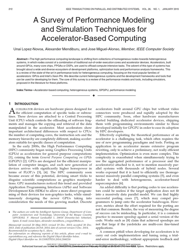 A Survey of Performance Modeling and Simulation Techniques For ...