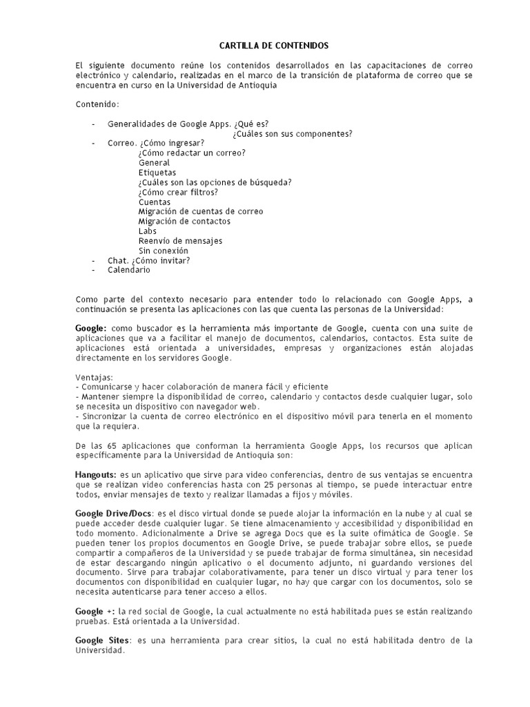 Google Apps - Tutorial | PDF | Gmail | Archivo de computadora