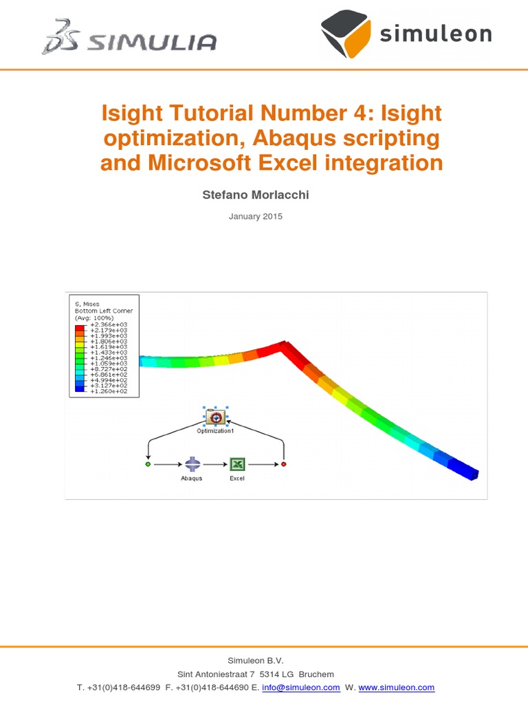 Tutorial I4 IsightAbaqus Script Excel | PDF | Mathematical Optimization | Microsoft Excel