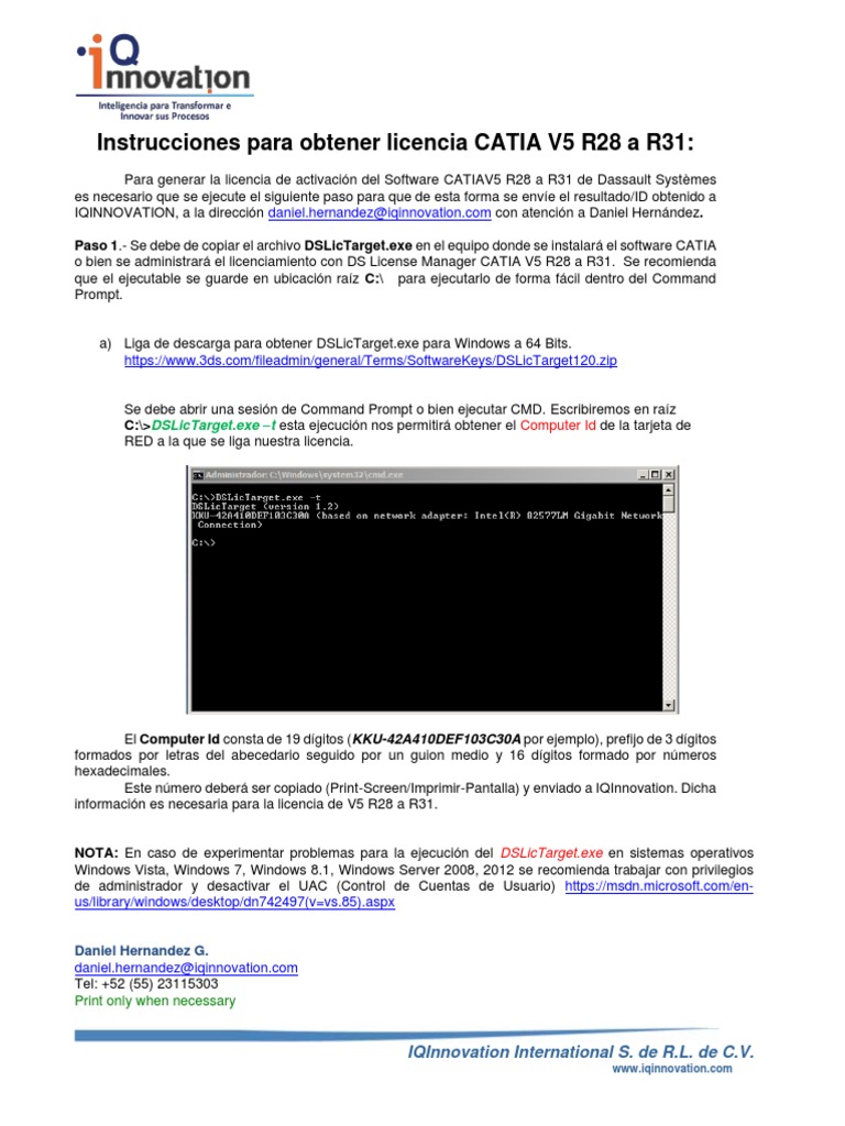Instrucciones para Licencia CATIA V5 R28-R31 | PDF