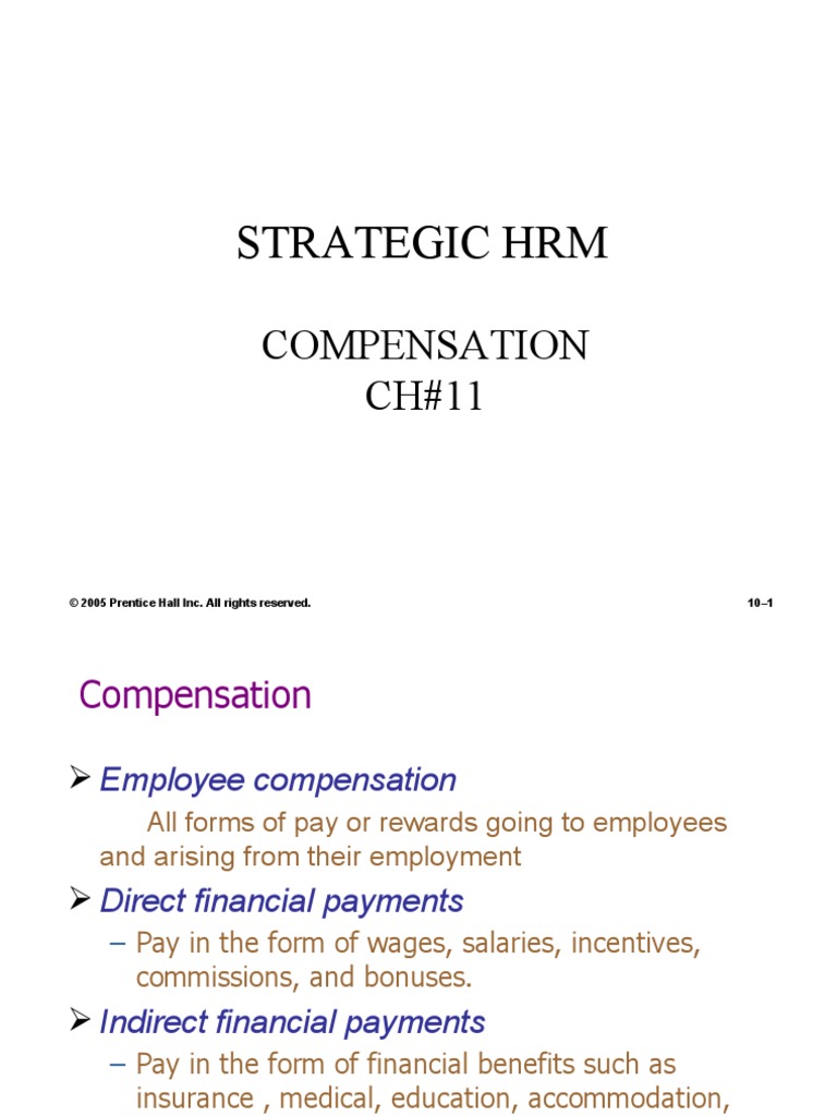 Strategic HRM: Compensation CH#11 | PDF | Employment | Economies