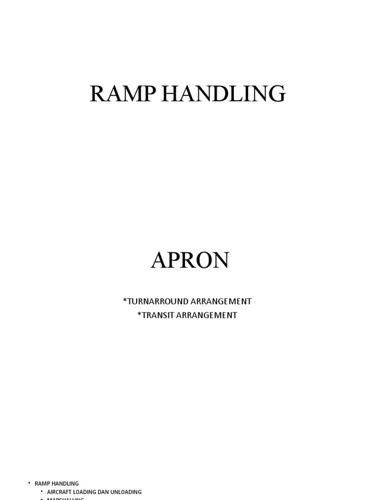 Ramp Handling | PDF | Aerospace | Transport