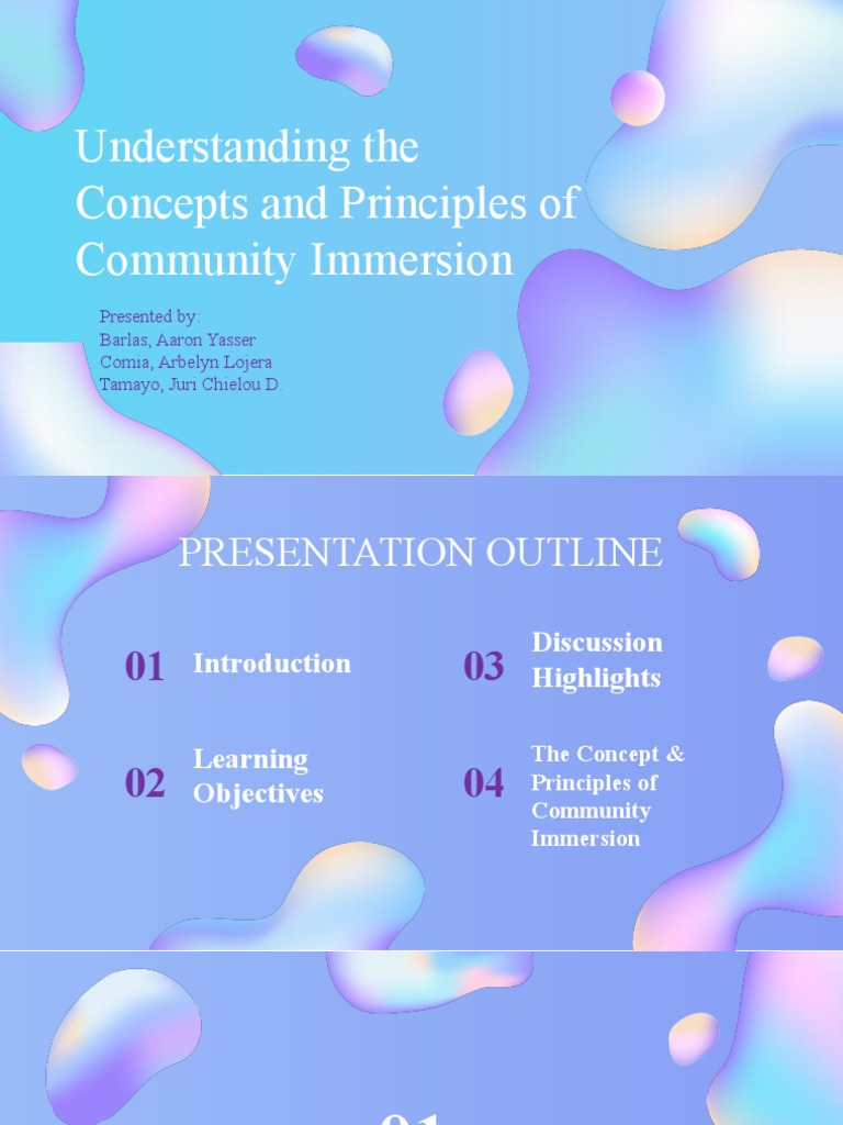 Understanding The Concepts and Principles of Community Immersion | PDF | Community | Concept