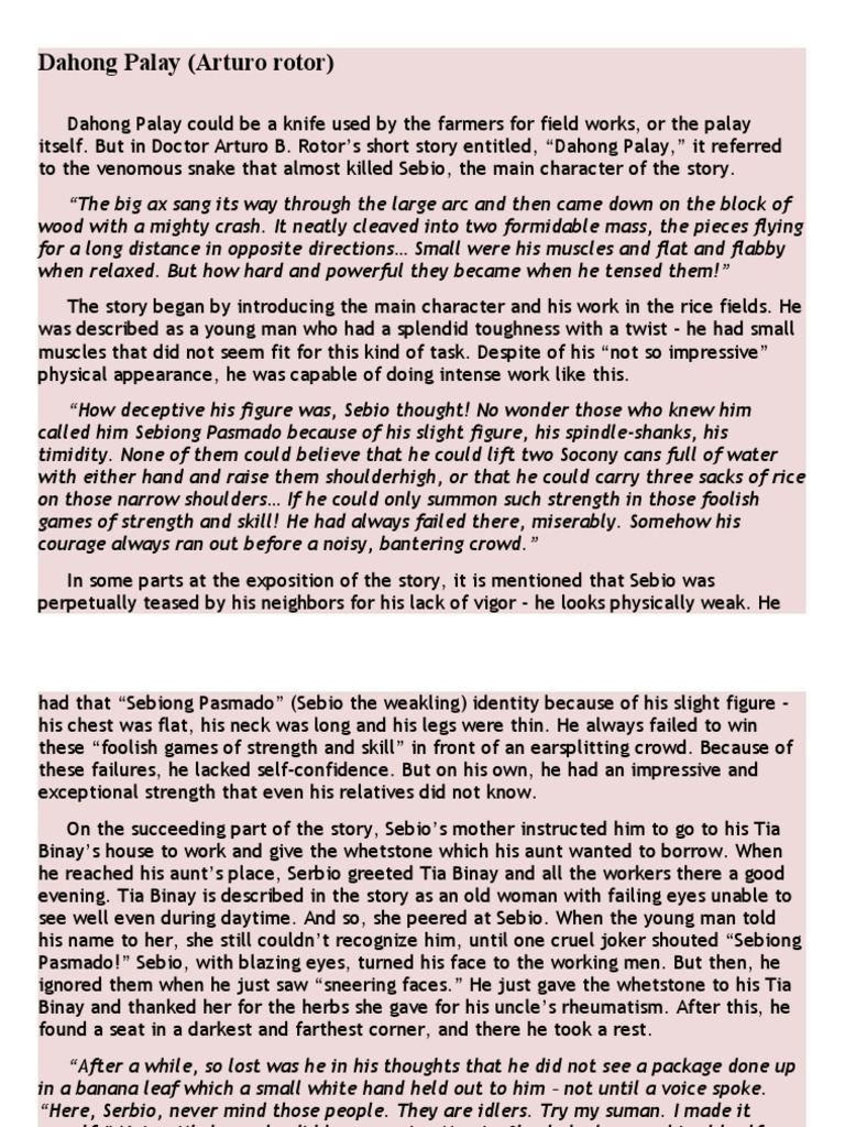 Dahong Palay (Arturo Rotor) | PDF | Snake