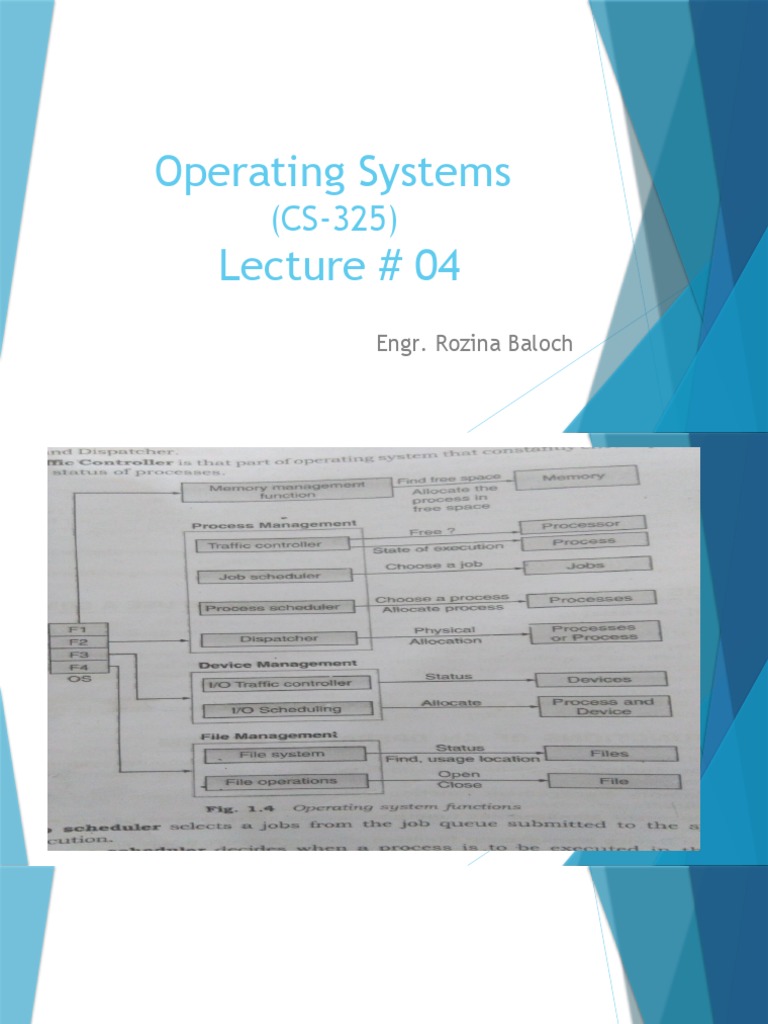 Operating Systems Lecture # 04: Engr. Rozina Baloch | Descargar gratis PDF | Operating System ...